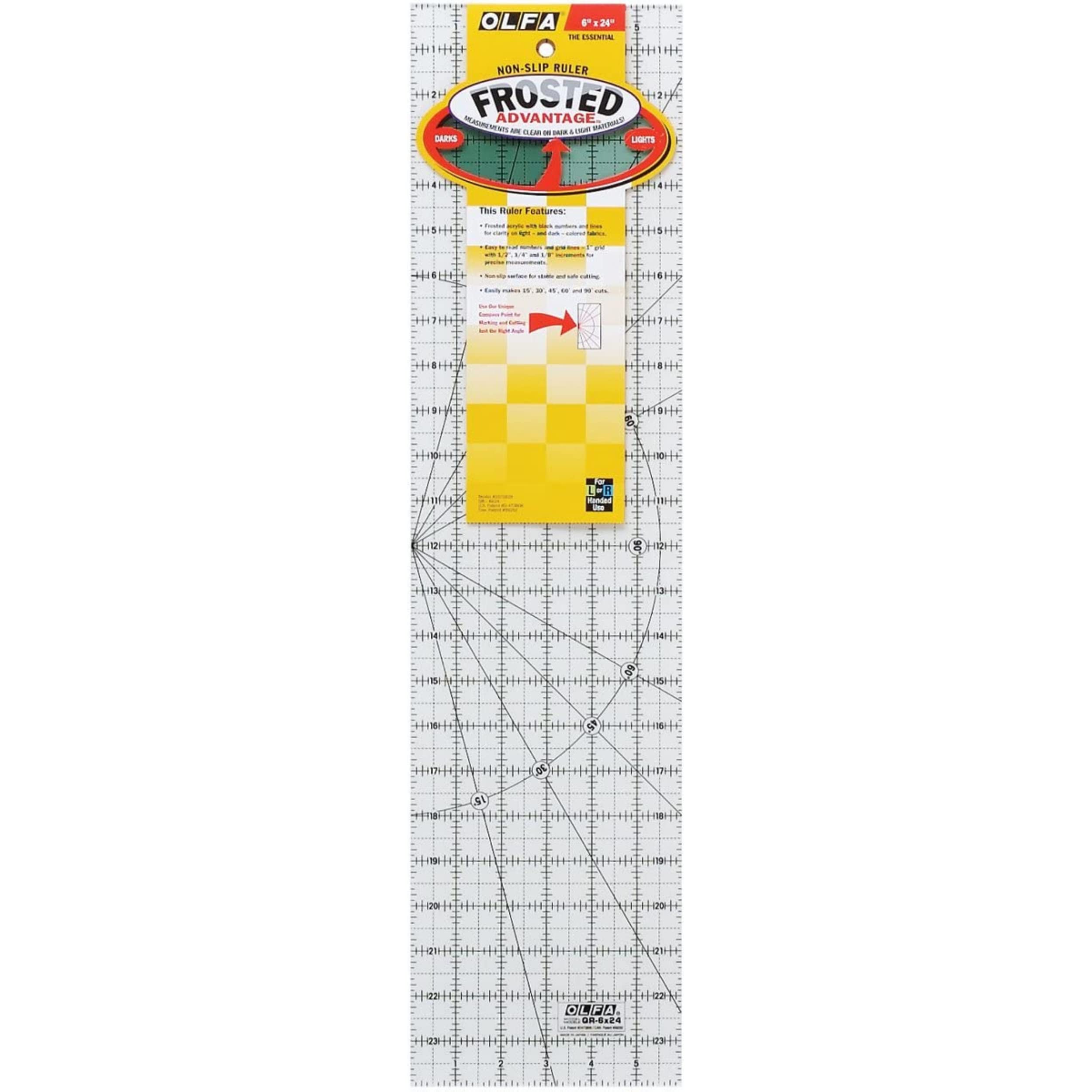 Olfa Frosted Advantage Ruler – Quiltandsew.com