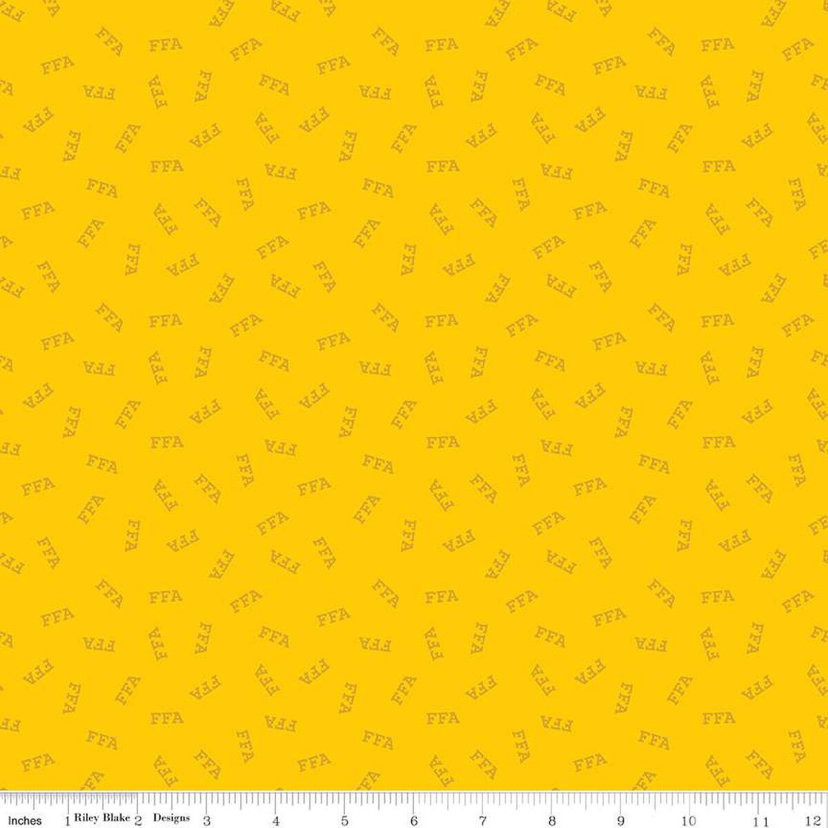 FFA Forever Blue 2 Logo Toss Yellow - Riley Blake Designs – Quiltandsew.com