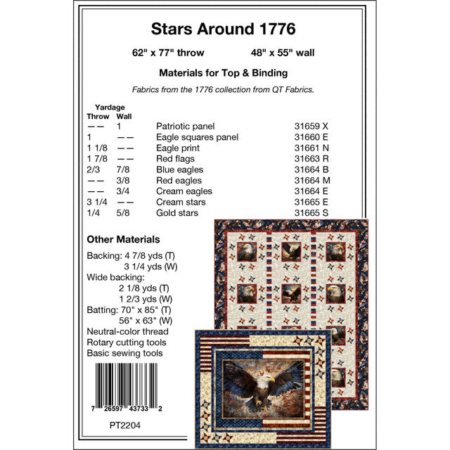 Stars Around 1776 Quilt Pattern – Quiltandsew.com