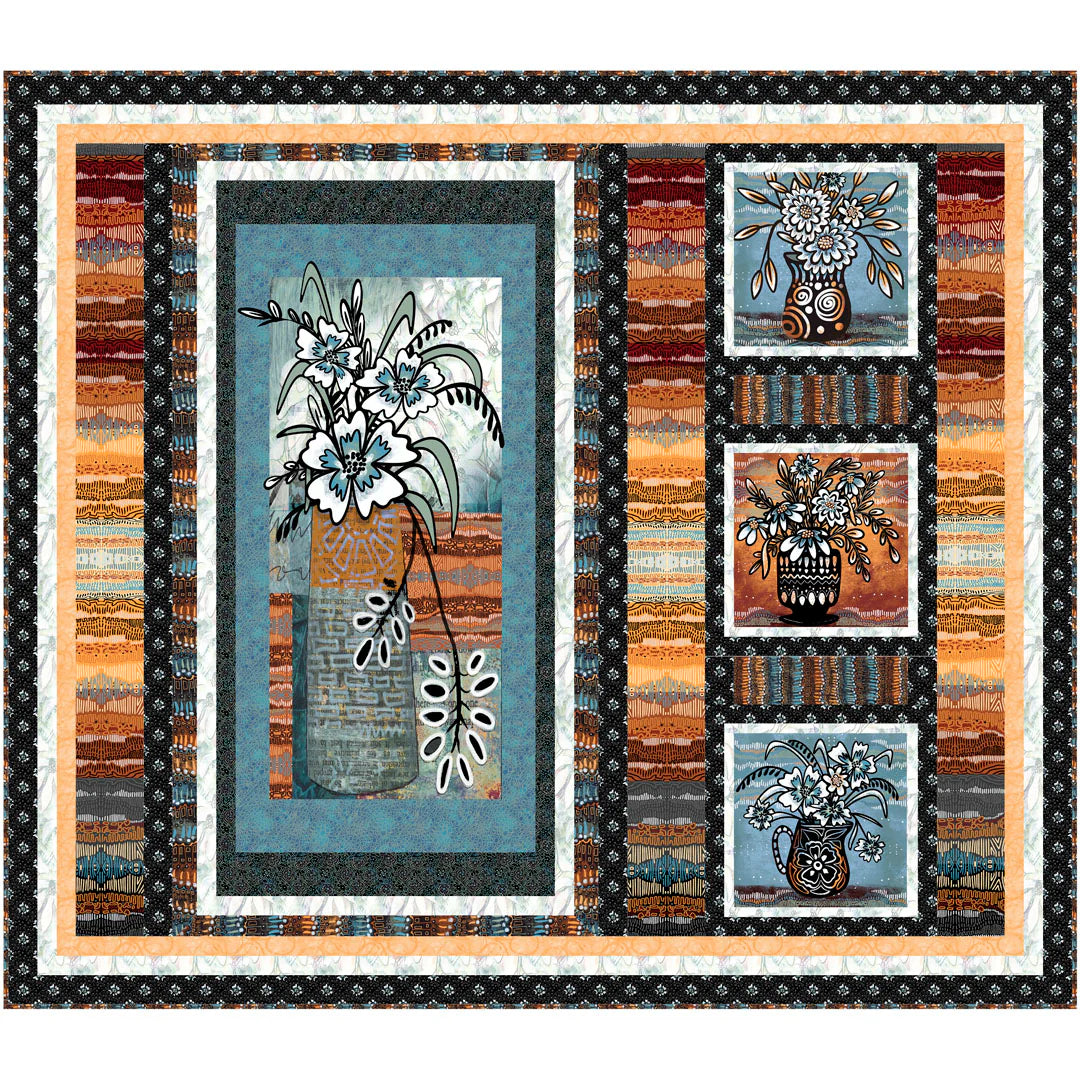 Still Life Blooms Quilt Kit Designed by Jamie Kalvestran - P&B Textile ...
