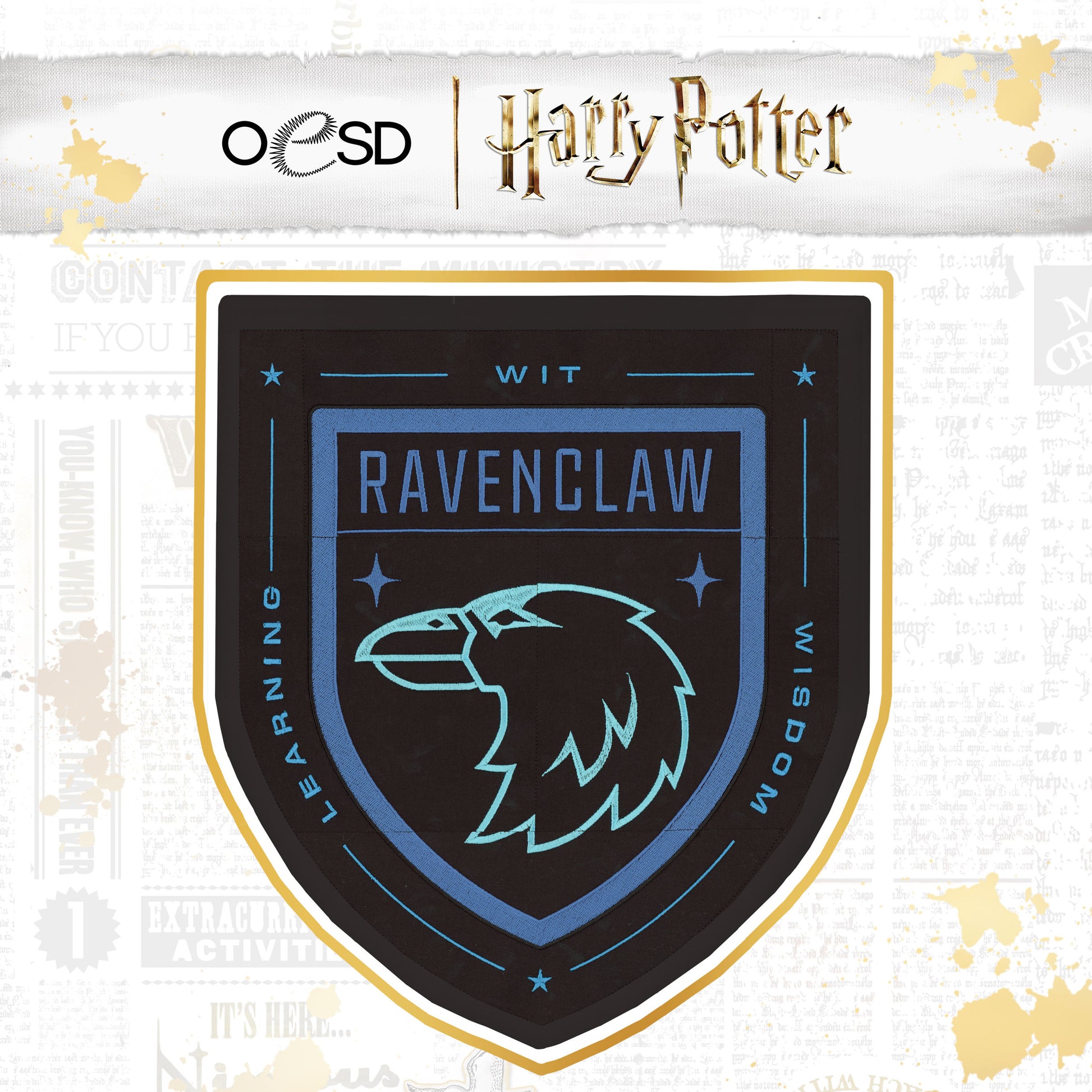 Ravenclaw Tiled House Banner OESD – Quiltandsew.com