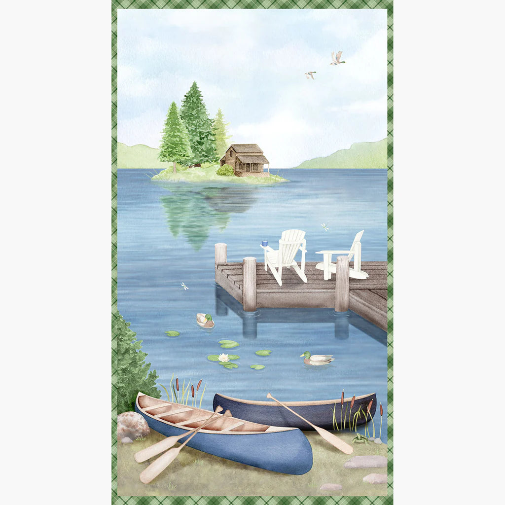 Lakefront Scenic Multi Panel - Wilmington Prints – Quiltandsew.com