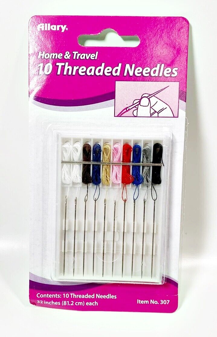 Allary Home & Travel 10 Threaded Needles – Quiltandsew.com